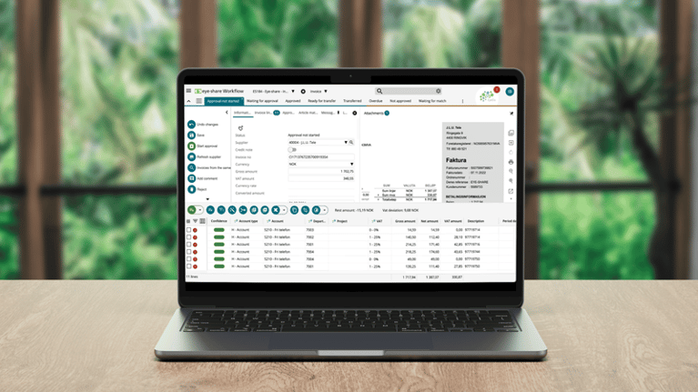 Automatisert fakturahåndtering med eye-share Workflow Automatisert fakturahåndtering med eye-share Workflow